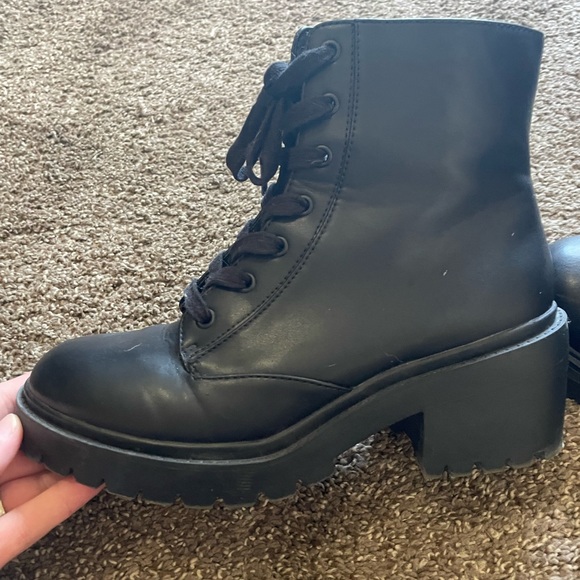 Target | Shoes | Target Black Chunky Heel Ankle Boots | Poshmark
